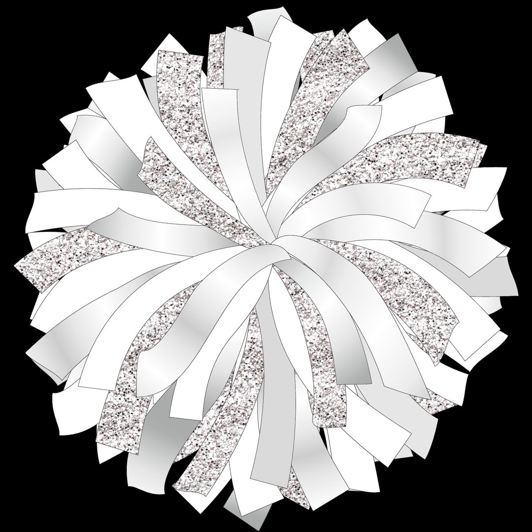 Custom Pom Pom Clipart Set - Gray White and Silver - 3 Pngs - Etsy