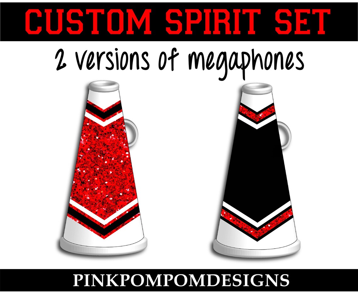 Glitter and Glam Custom Spirit Set Digital Clip Art Letters - Etsy