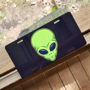 Funny License Plate, Green, Alien, Space, Vanity Plate, Front Plate ...