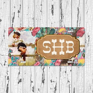 Cowgirl Pin up Name License Plate. Personalized Western Theme Turquoise ...