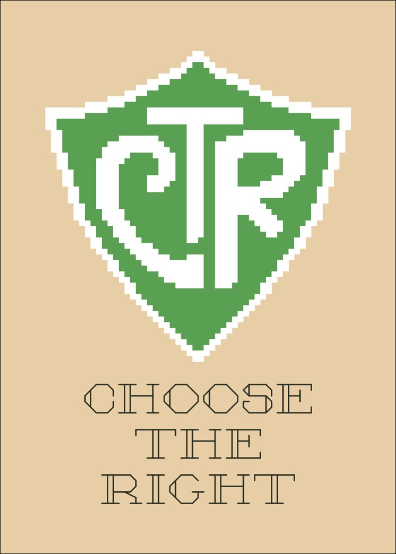 LDS CTR Shield Choose the Right 5x7 Digital PDF | Etsy