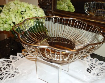 Silver bread basket | Etsy