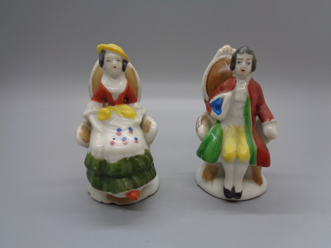 Vintage 1950's Occupied Japan Figurine 18th Century Woman & Man Seated ...