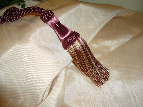 Decorative Tieback Burgundy and Gold Tassel Tieback 6 Inch - Etsy