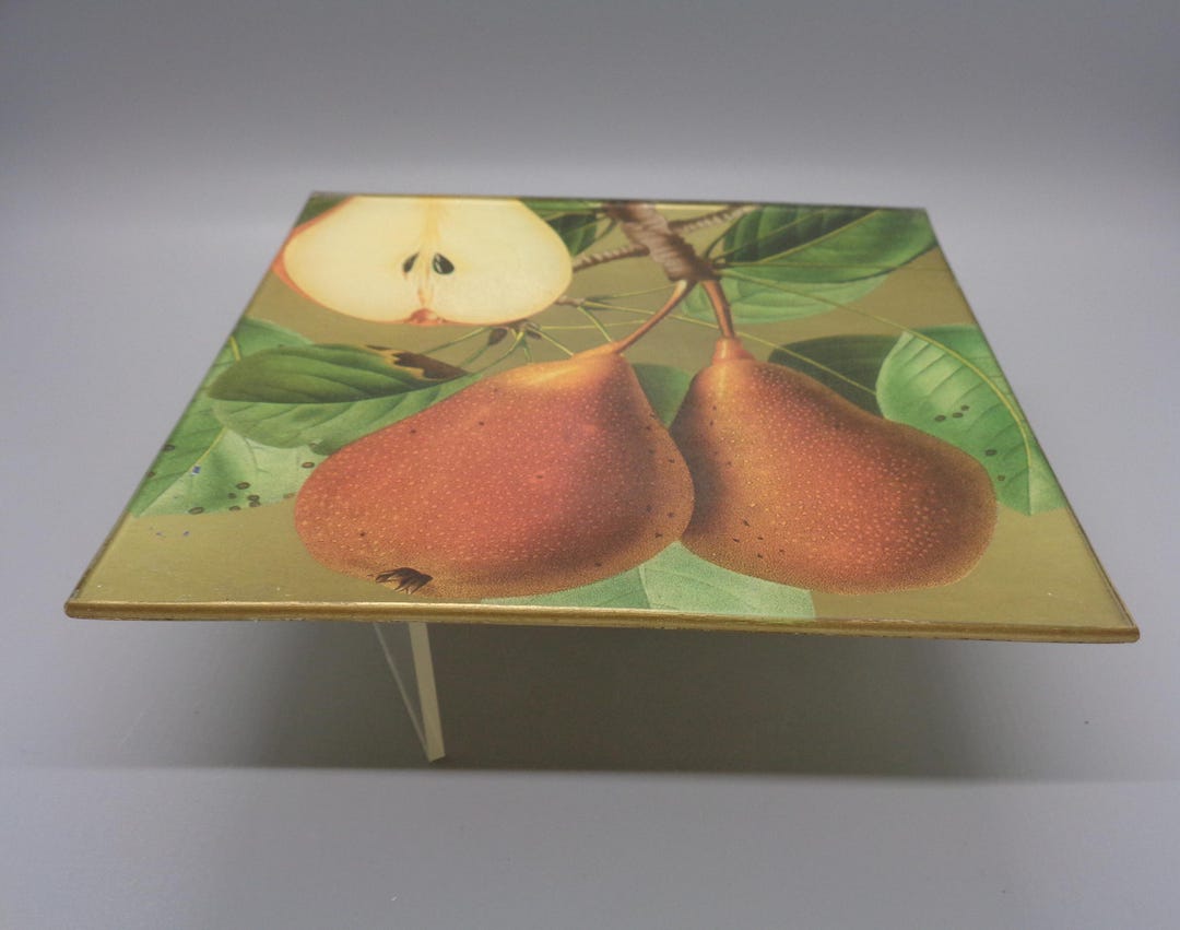 Vintage MICHEL DESIGN WORKS Trinket or Soap Dish Pear Design on Glass ...