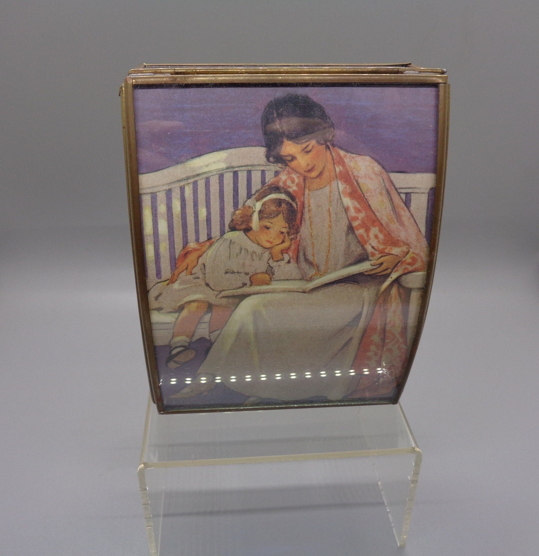 Vintage via Vermont Ltd. Thomas Cathey Artwork Foil Mother and Child ...