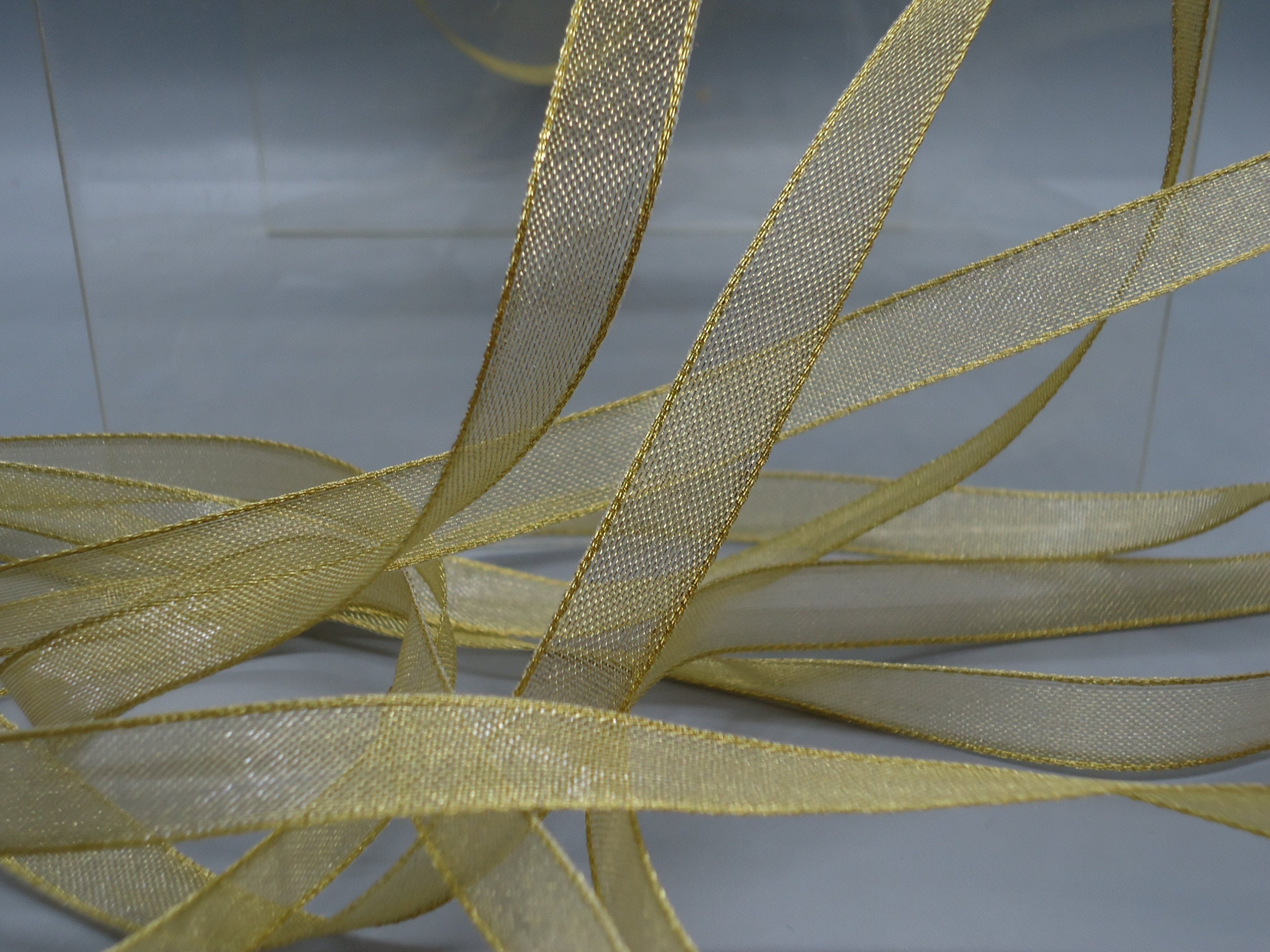 GOLD MESH Ribbon Metallic .0375 Inch X 50 Yards | Etsy