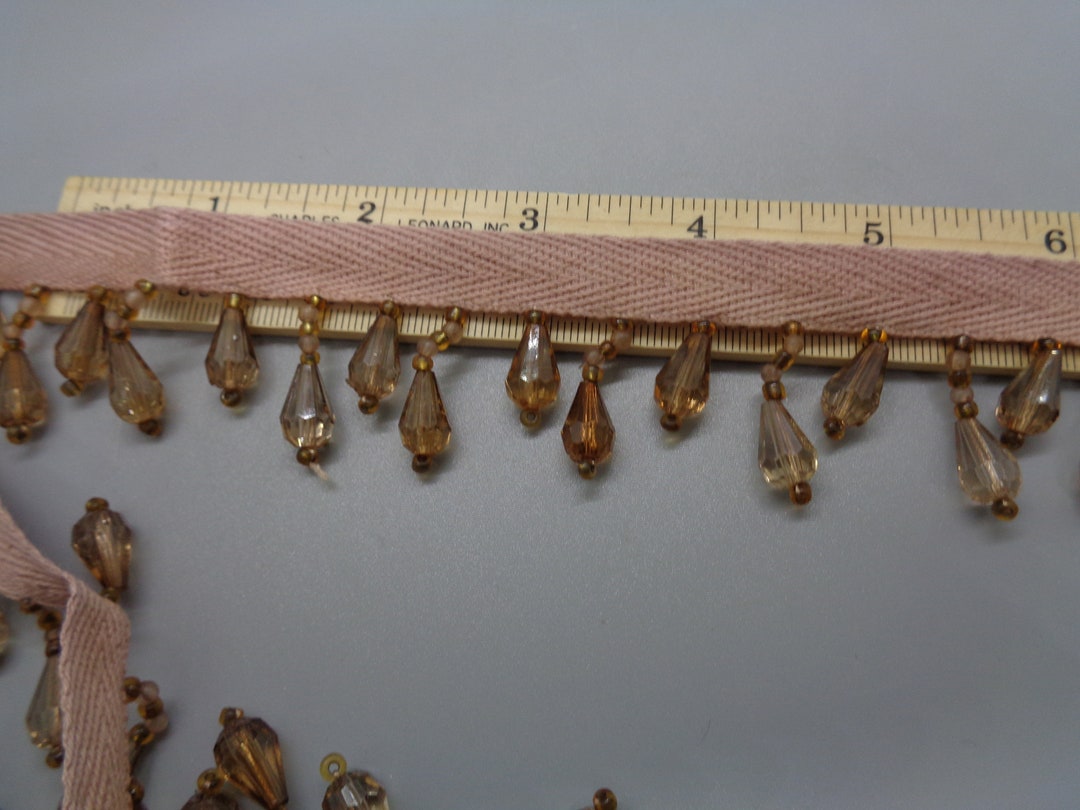 5 Yards of Decorative Beaded Trim in Taupe - Etsy