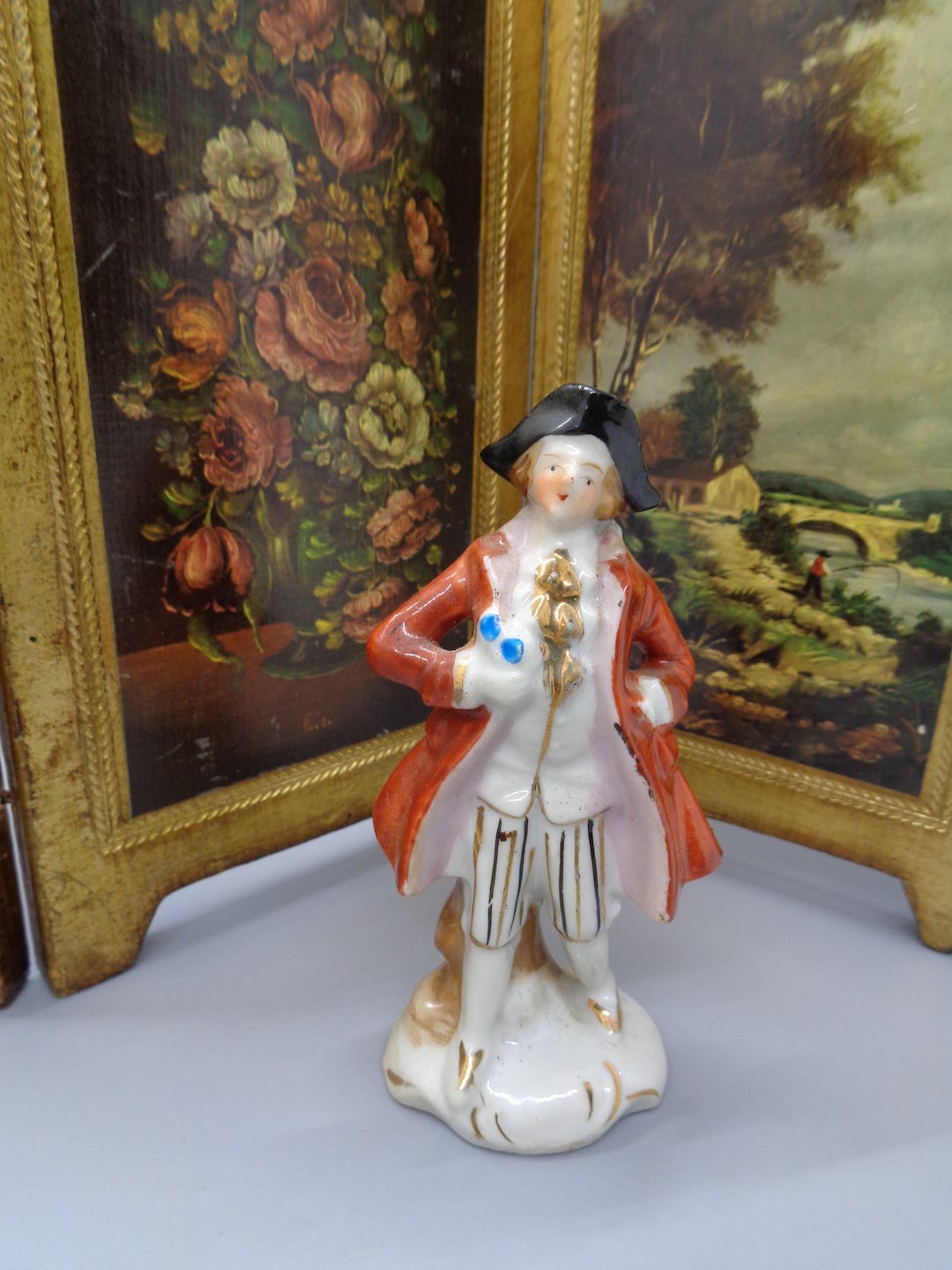 Vintage Occupied Japan Figurines, Hand Painted 18th Century Gentleman 4 ...