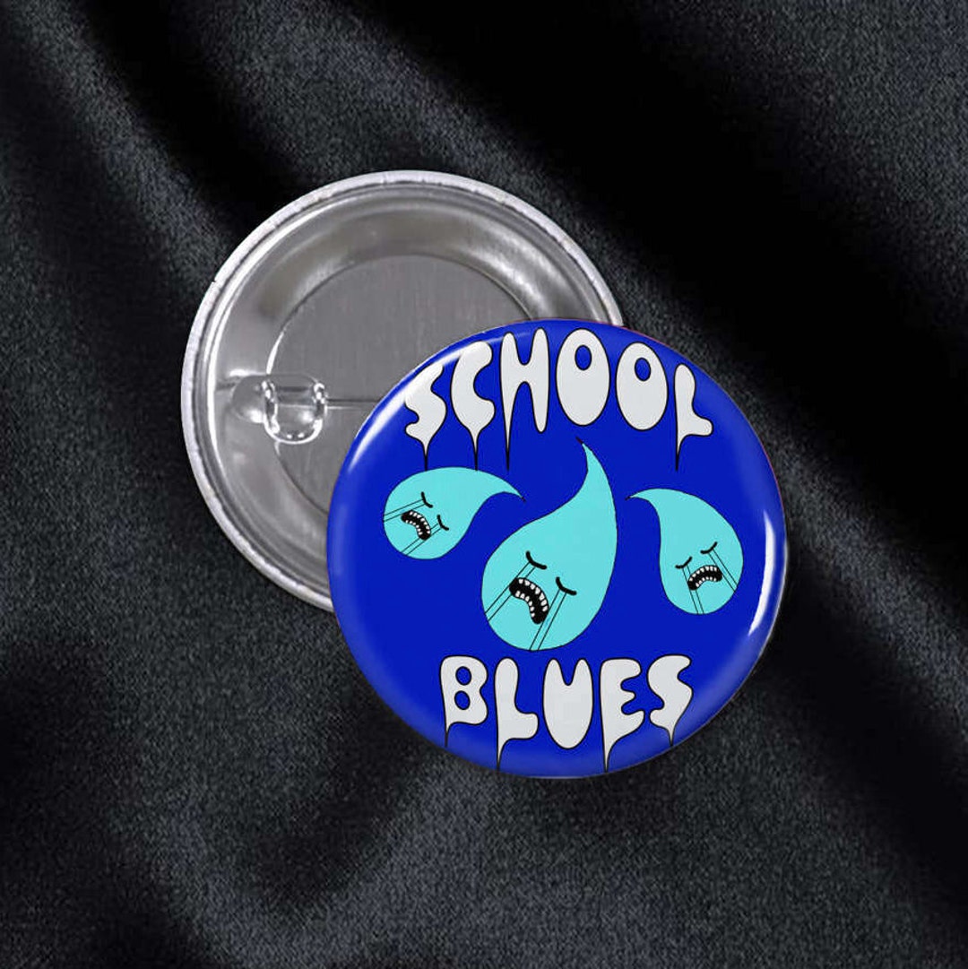 School Blues Pinback Button Original 1 1/4 Inch - Etsy