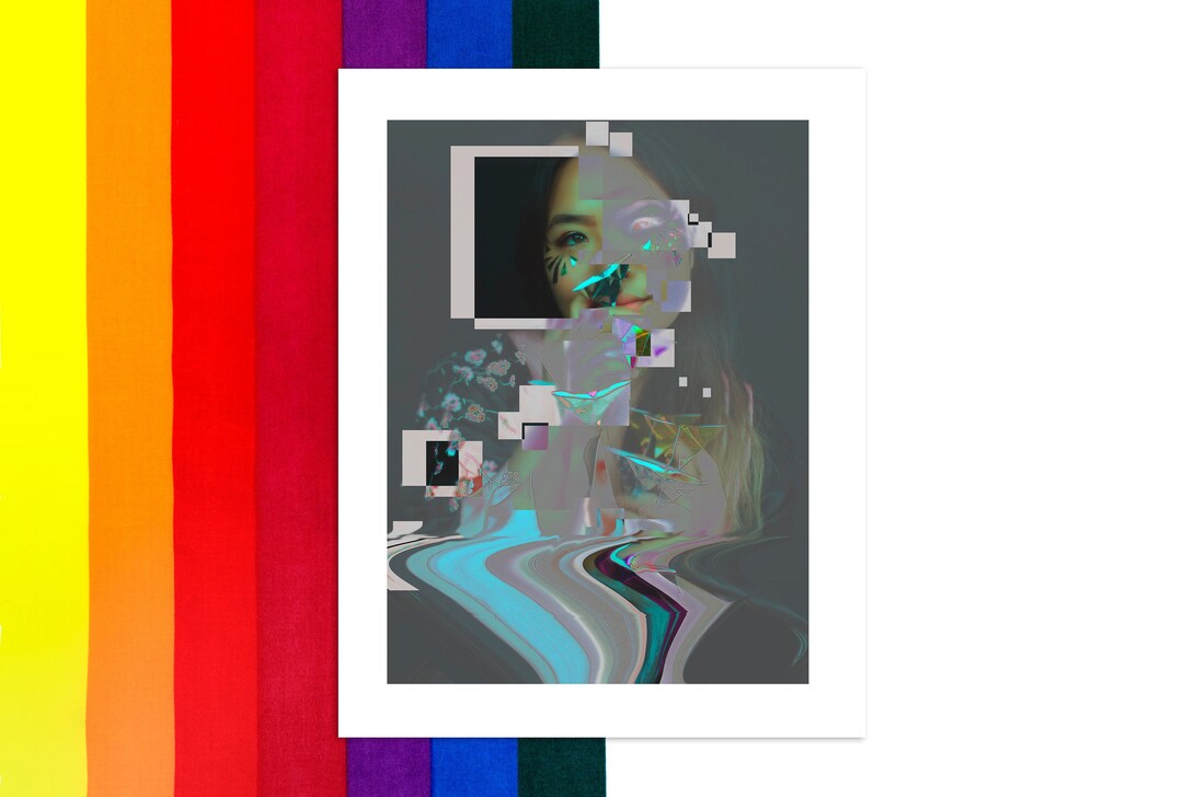 Papillon Original Art Print, Psychedelic Wall Art, Glitch Art - Etsy