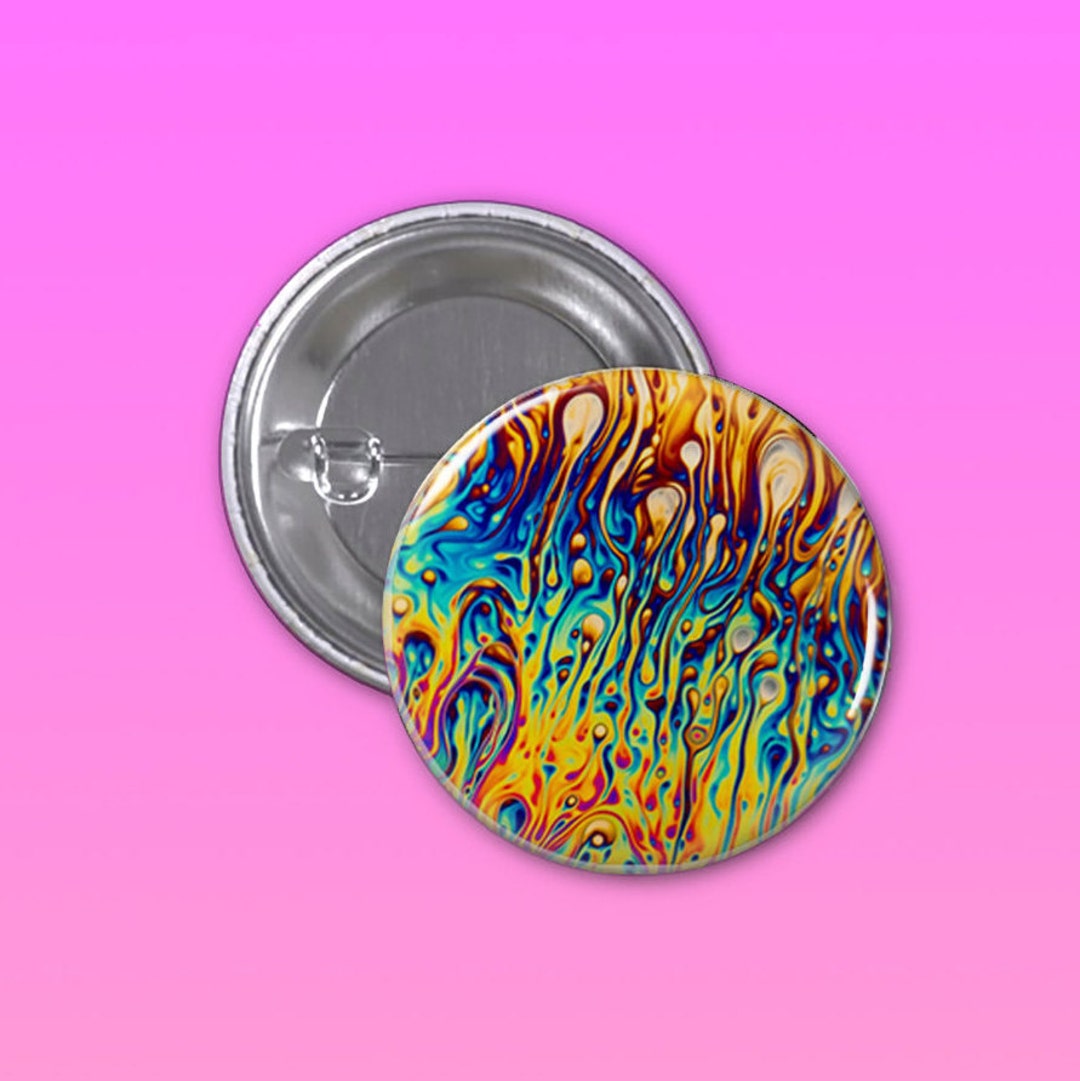 Psychedelic Pinback Button 1 1/4 Inch - Etsy