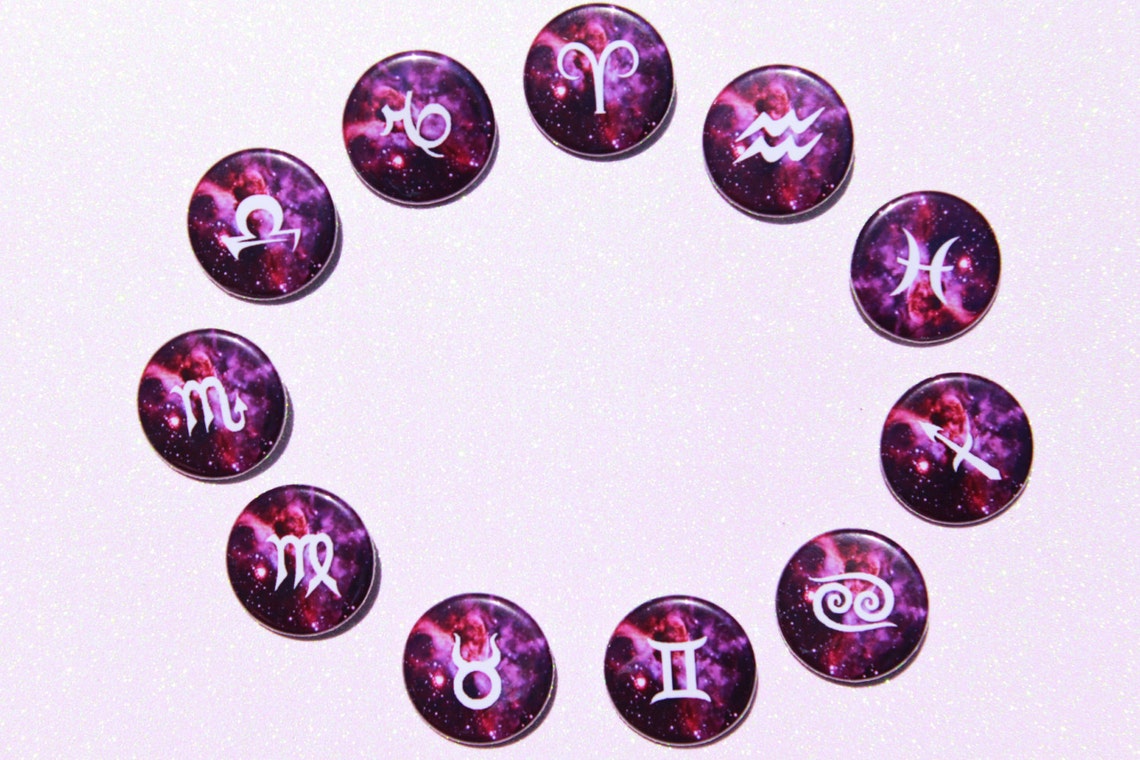 Zodiac Sign Pinback Button 1 1/4 Inch - Etsy