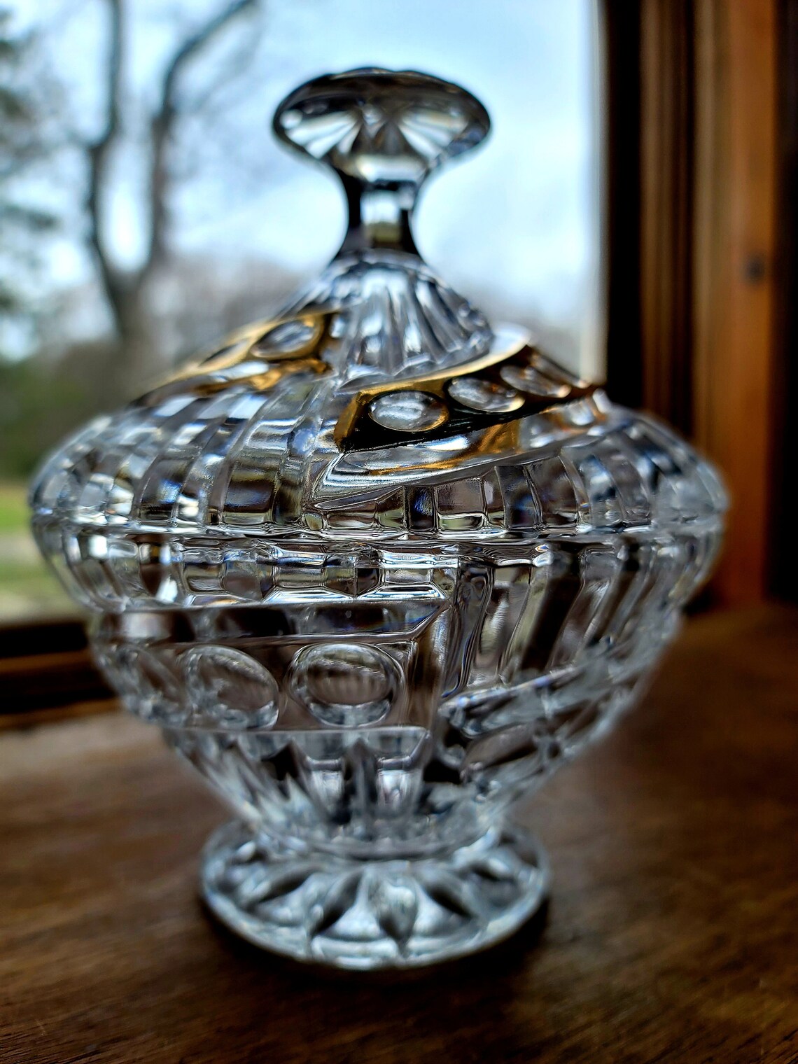 MCM Art Glass Candy Dish Gold Trim Graduating Circle Pattern - Etsy France