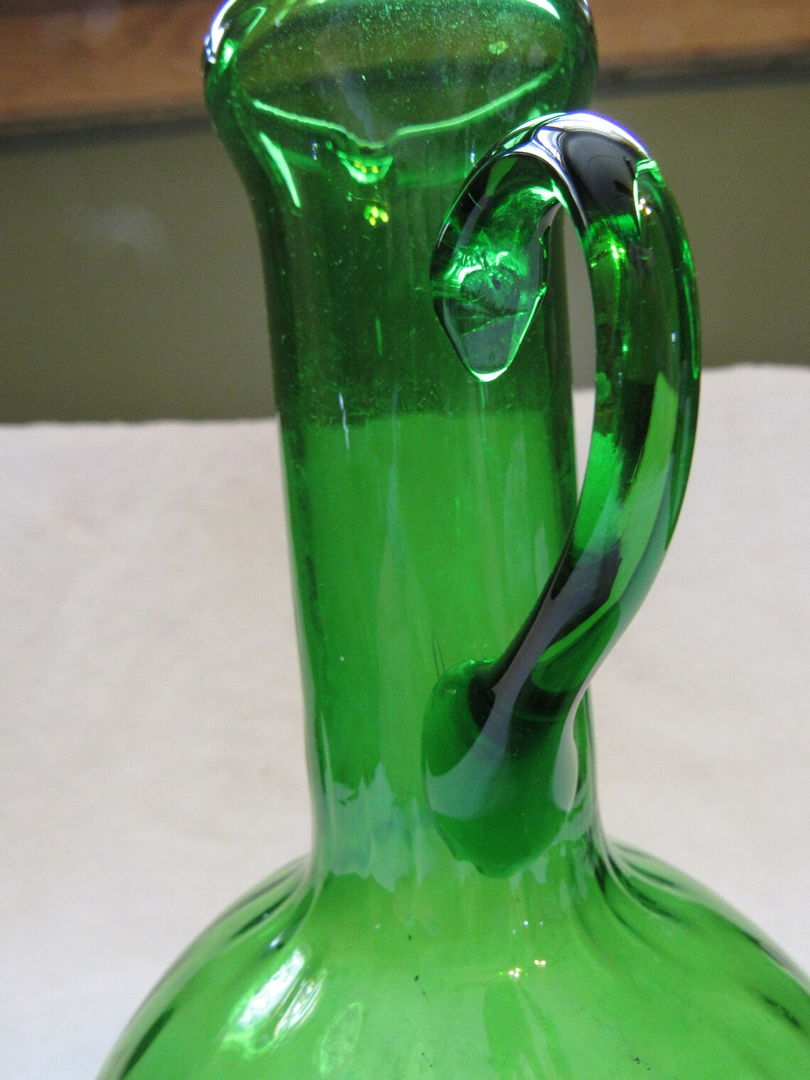 Mid Century Green Optic Empoli Pitcher Carafe MCM Mid Mod - Etsy