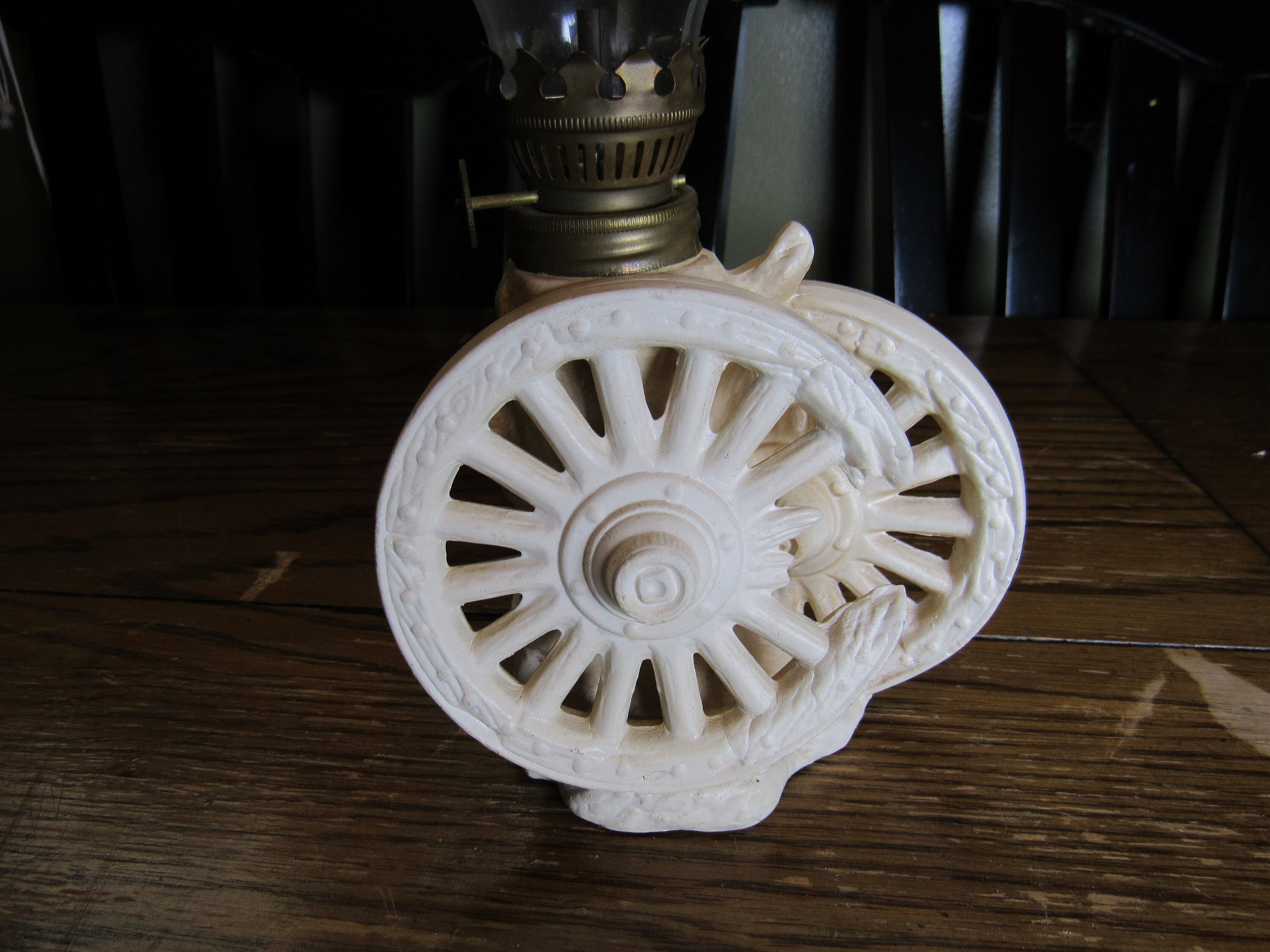 Vintage Miniature Wagon Wheel Oil Lamp Signed 1960's - Etsy