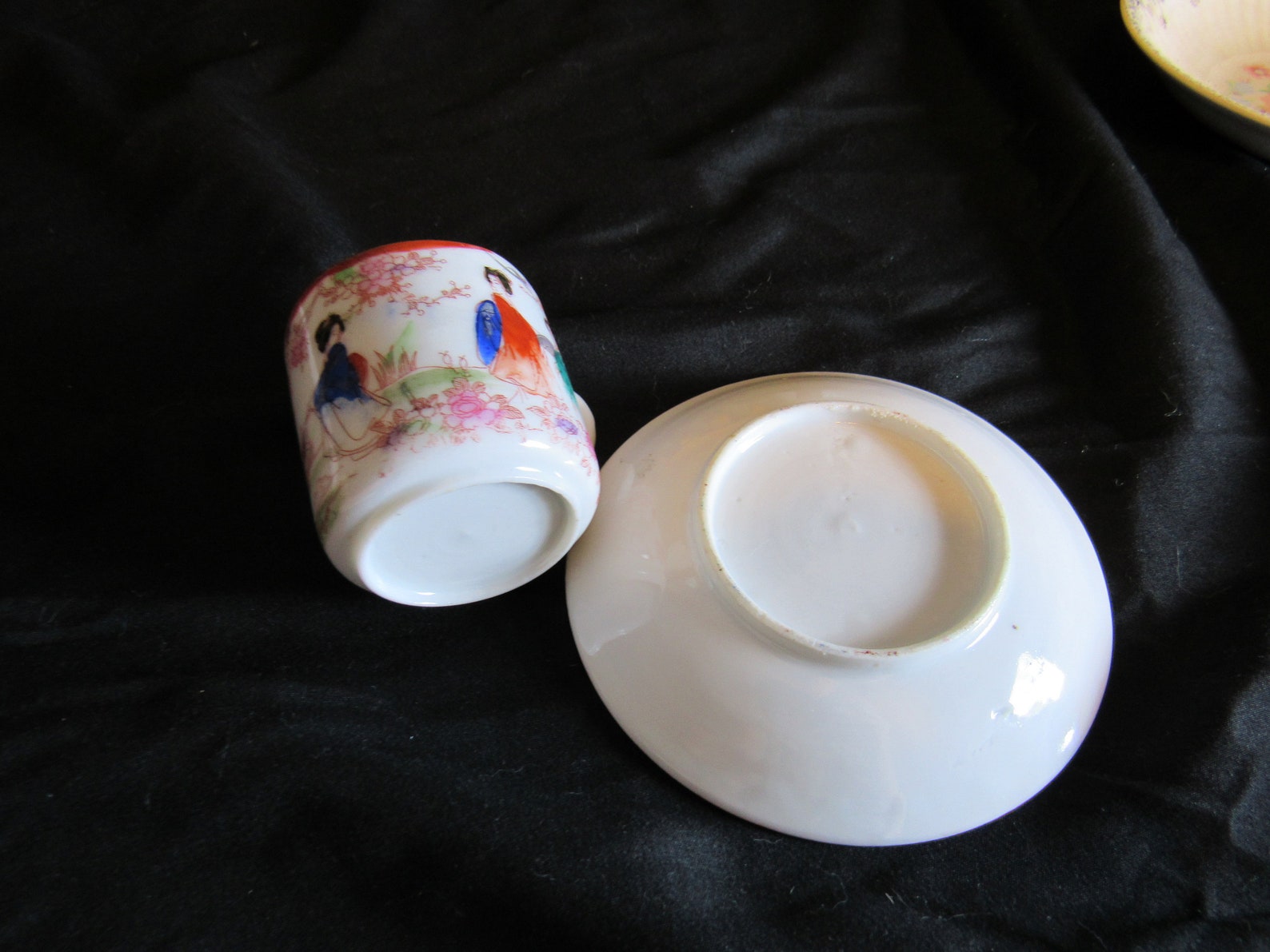 Vintage Japanese Geisha Tea Set Porcelain Hand Painted Teacup | Etsy