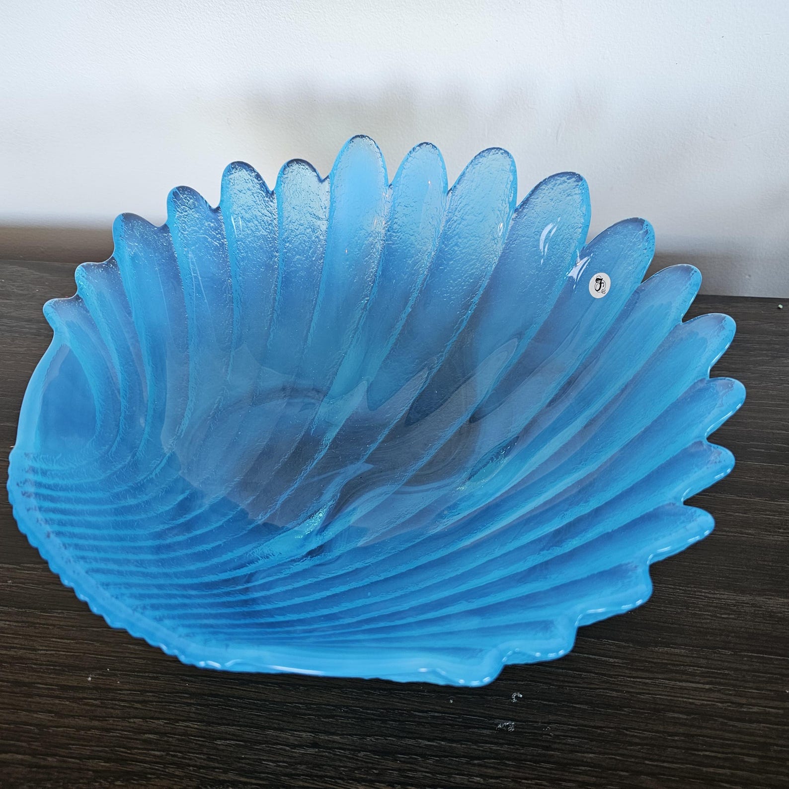 Vintage Large Fenton Shell Glass Serving Bowl 12”x 12” Amazing Piece - Etsy