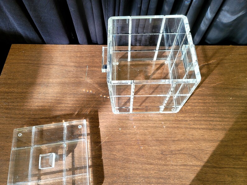 Art Deco Ice Bucket 1970s Art Deco Revival Geometric Lucite | Etsy