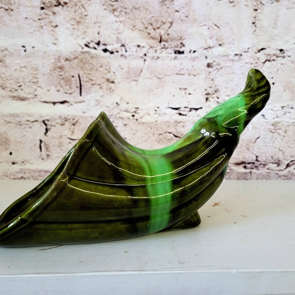 Vintage Green Cornucopia Planter - Etsy