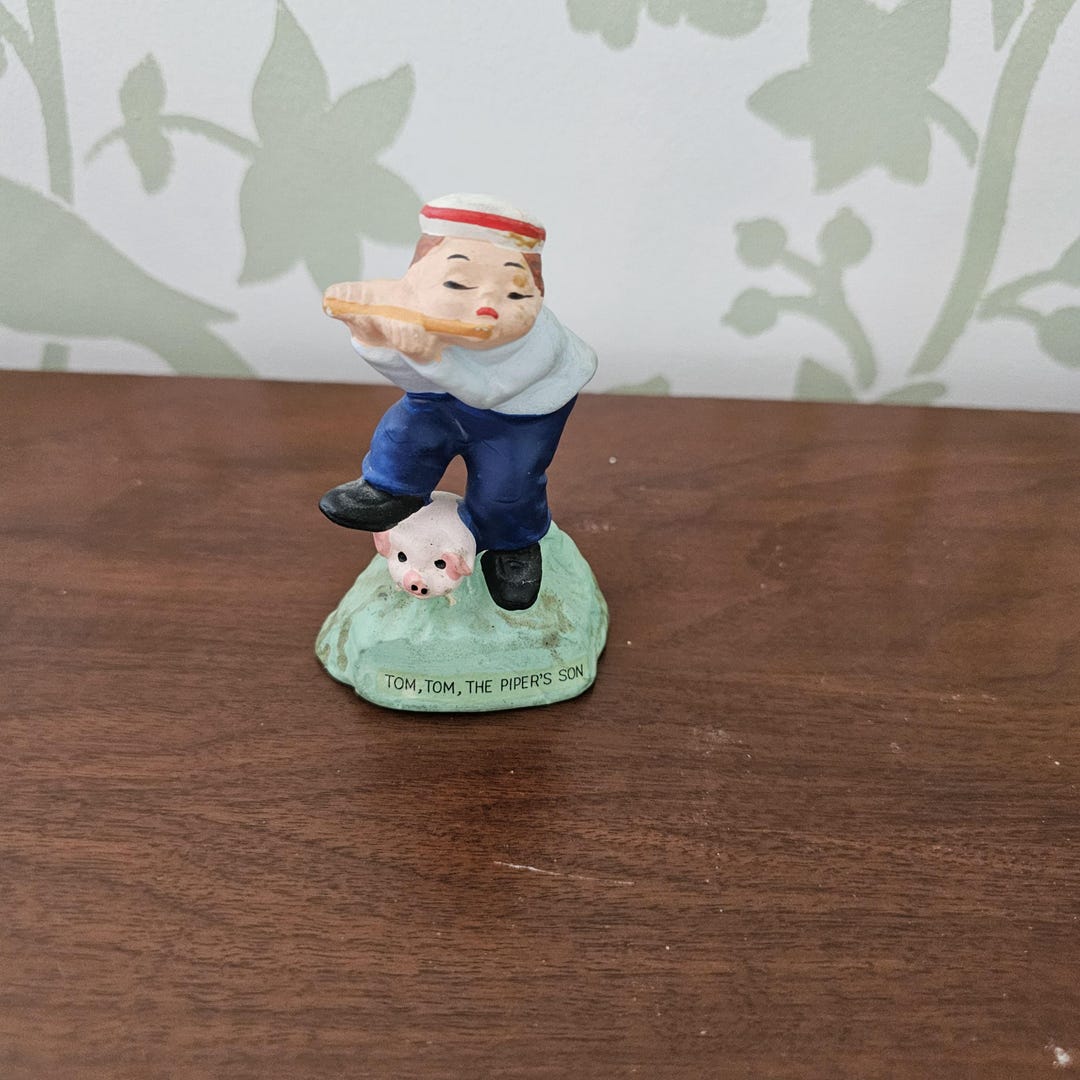 Vintage Ceramic Napco Boy W Flute Tom Tom the Pipers Son Knick Knack ...