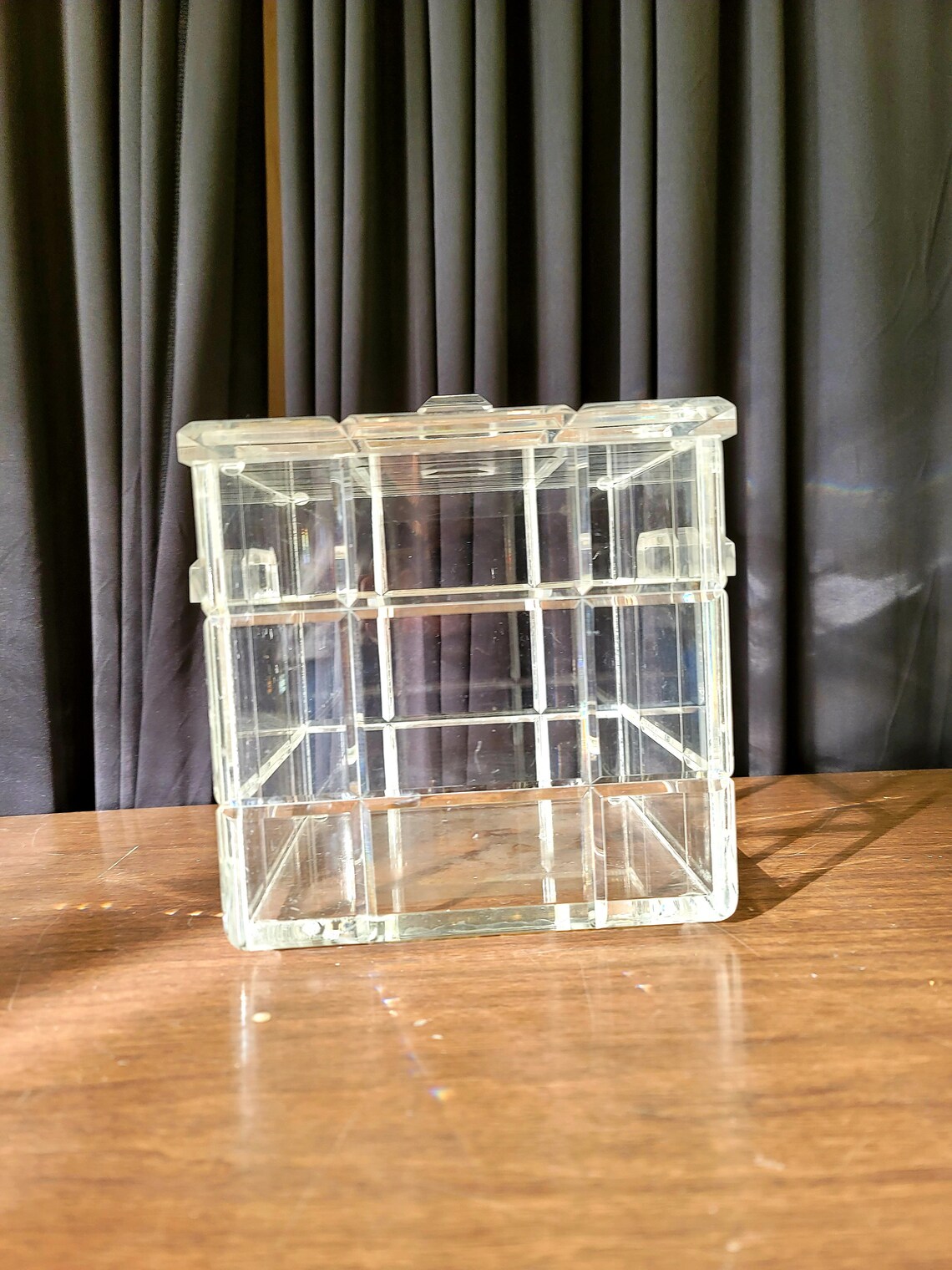 Art Deco Ice Bucket 1970s Art Deco Revival Geometric Lucite Ice Bucket ...