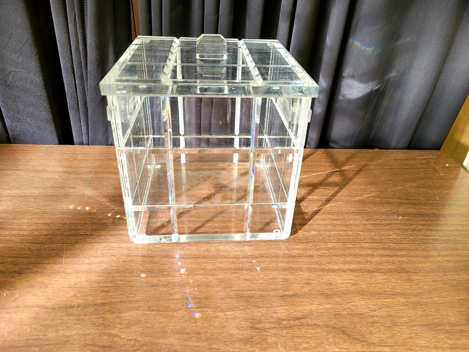Art Deco Ice Bucket 1970s Art Deco Revival Geometric Lucite Ice Bucket ...