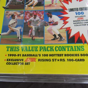 1990-91 Baseball's 100 Hottest Rookies Value Pack Score Rising Star ...