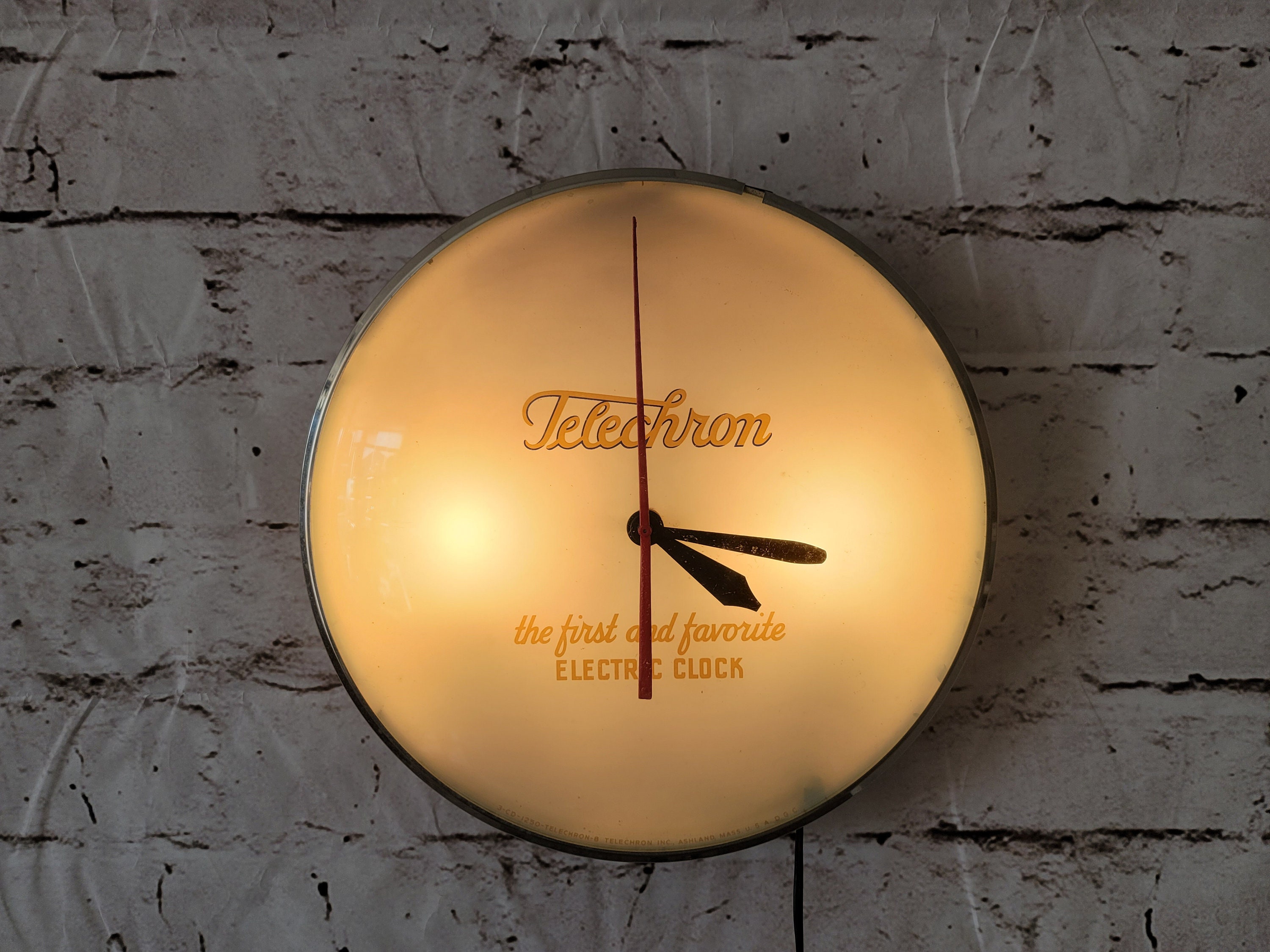 Rare Telechron Adverstising Lighted Wall Clock - Etsy