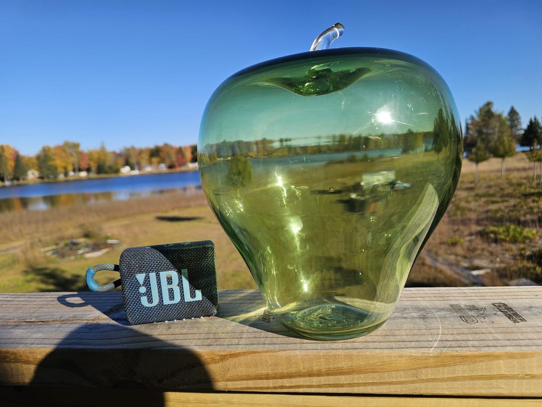 HUGE Art Glass Large Hand Blown Apple, Vintage Art Glass - Etsy