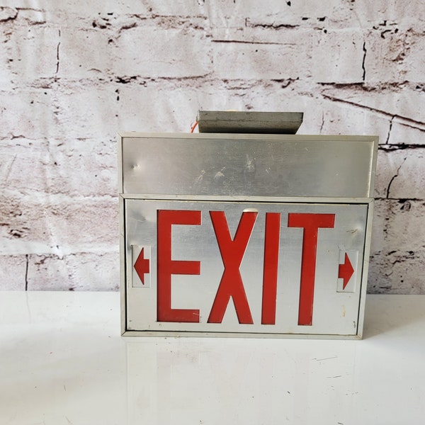 Red Exit Sign - Etsy