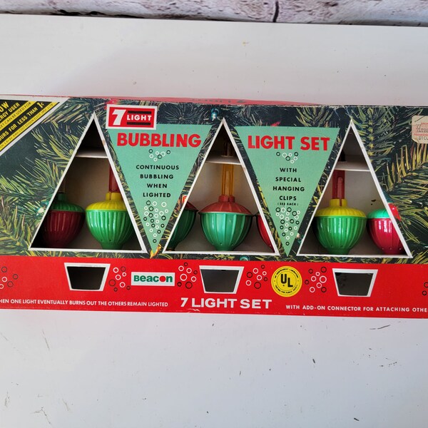 Christmas Vintage Bubble Lights - Etsy