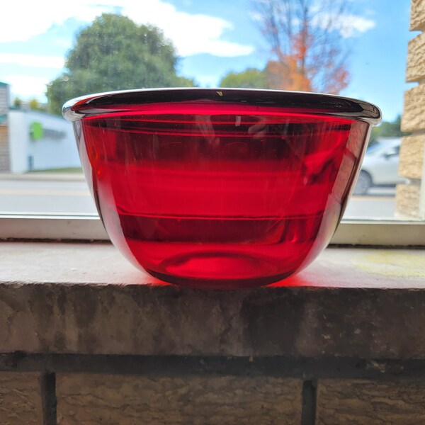 Ruby Red Bowl - Etsy