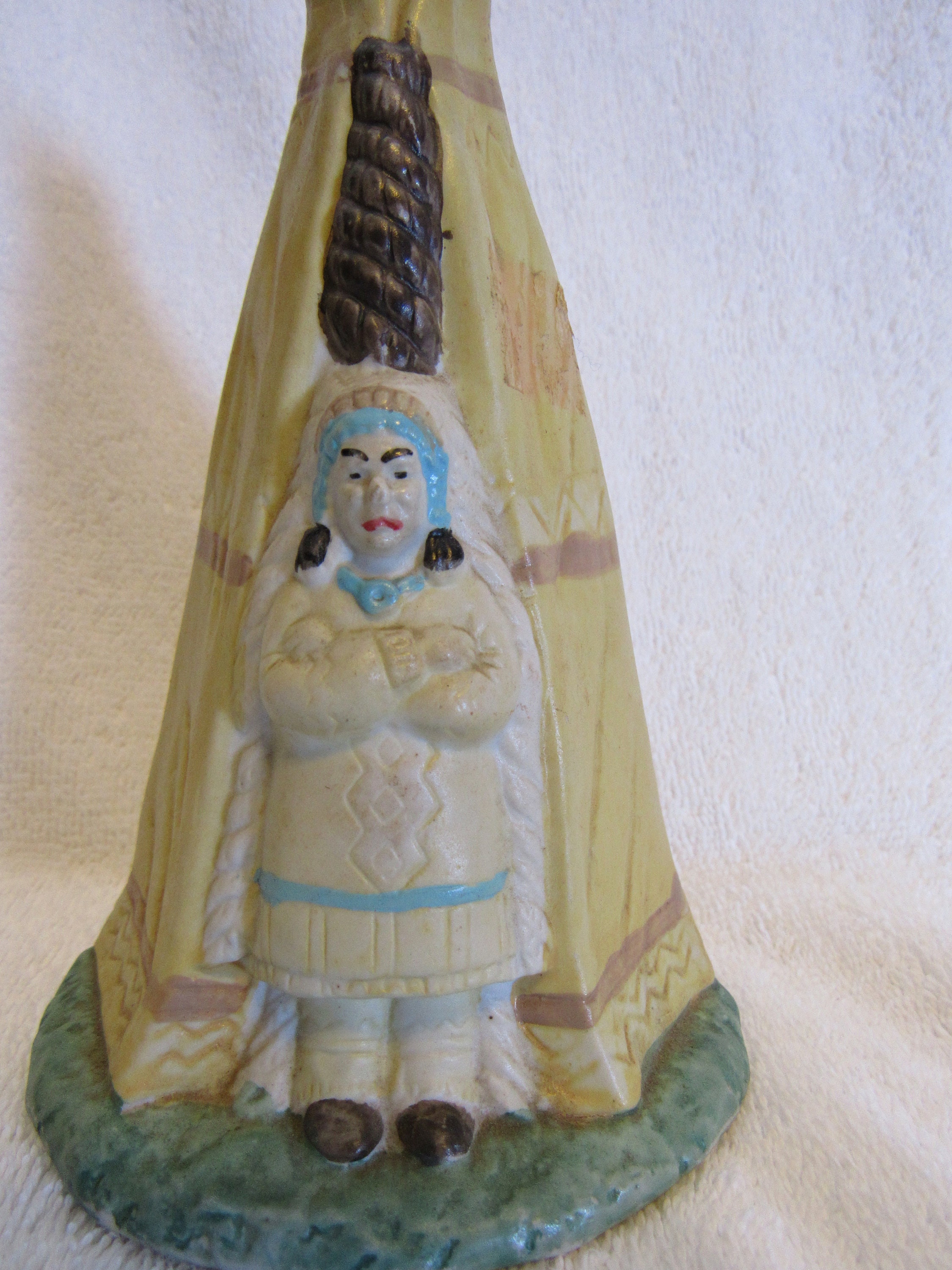 Native American Indian Man Standing Outside Teepee Sculpture - Etsy