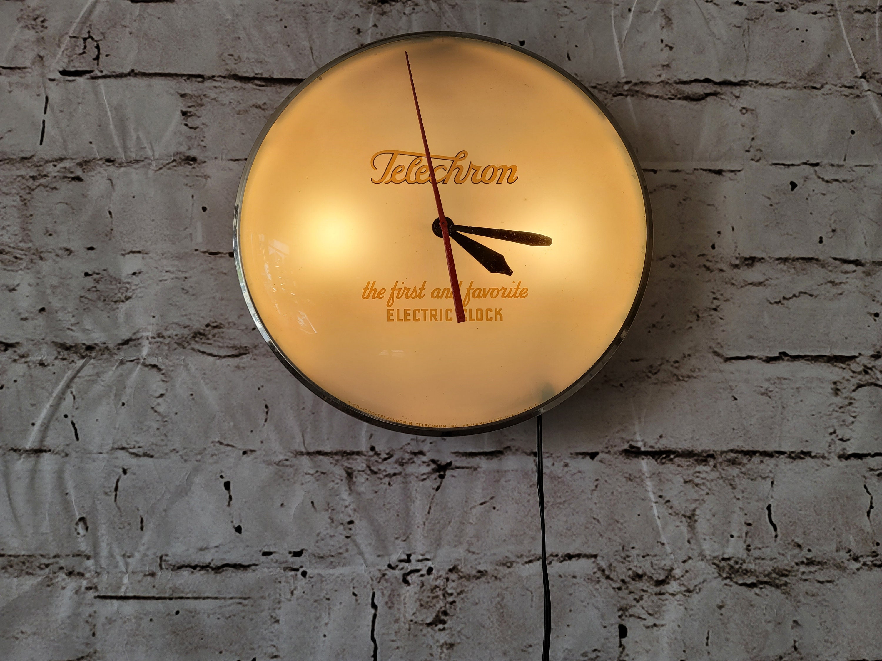 Rare Telechron Adverstising Lighted Wall Clock - Etsy
