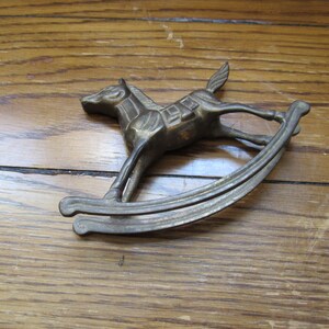 Vintage Brass Rocking Horse, Solid Brass Horse Figurine, Equestrian ...