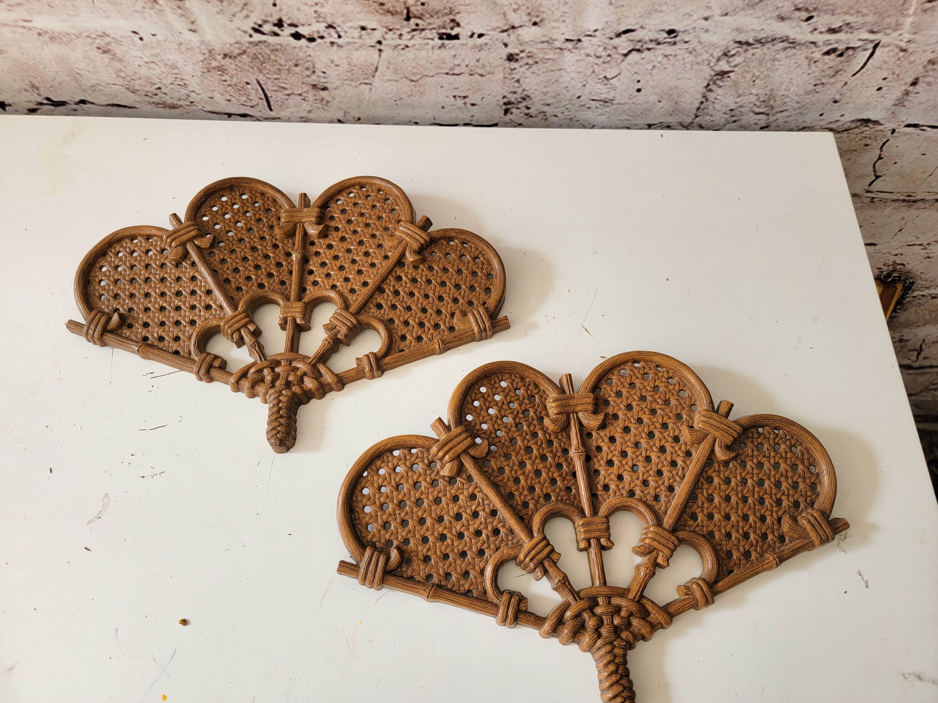 Rattan Fan Wall Decor - Etsy