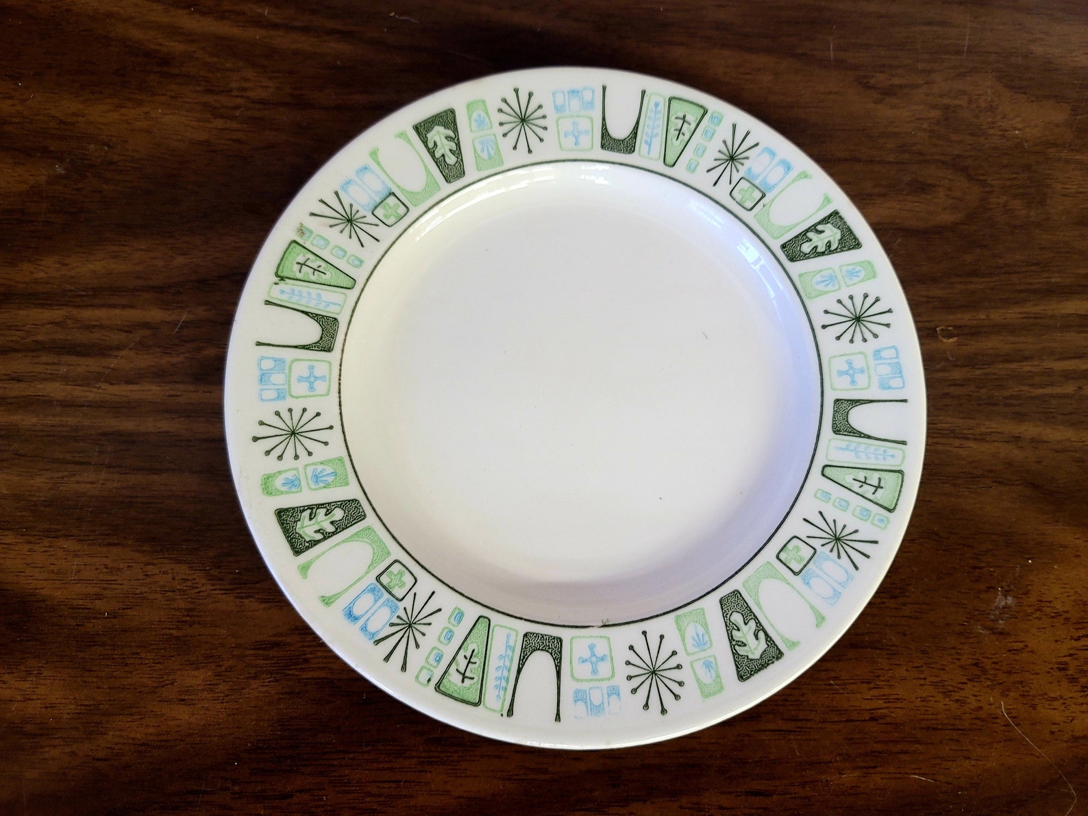 MCM Atomic Dinnerware Taylor Smith Cathay Plate 6.5 | Etsy