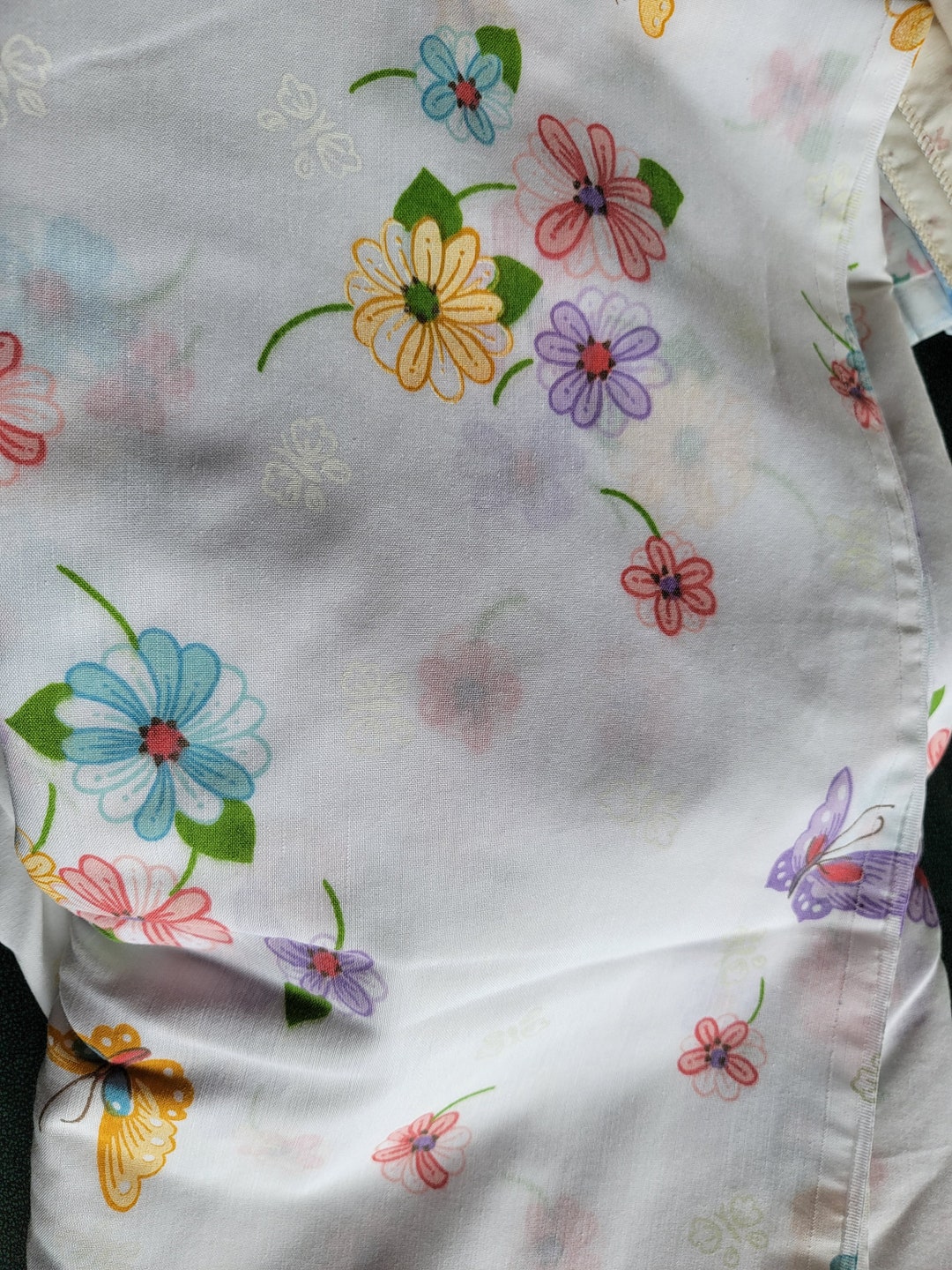 Vintage Bed Linens, Twin Flat Sheet, Floral Pink Pattern - Etsy
