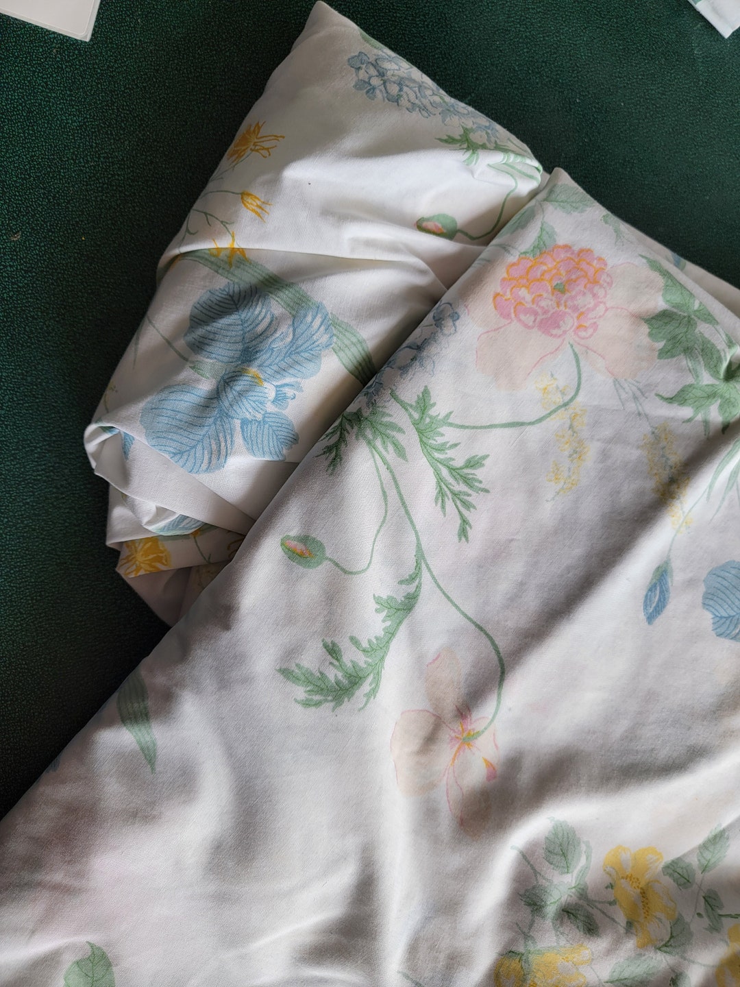 Vintage Bed Linens Queen Sheet Set Multi Color Floral Very - Etsy