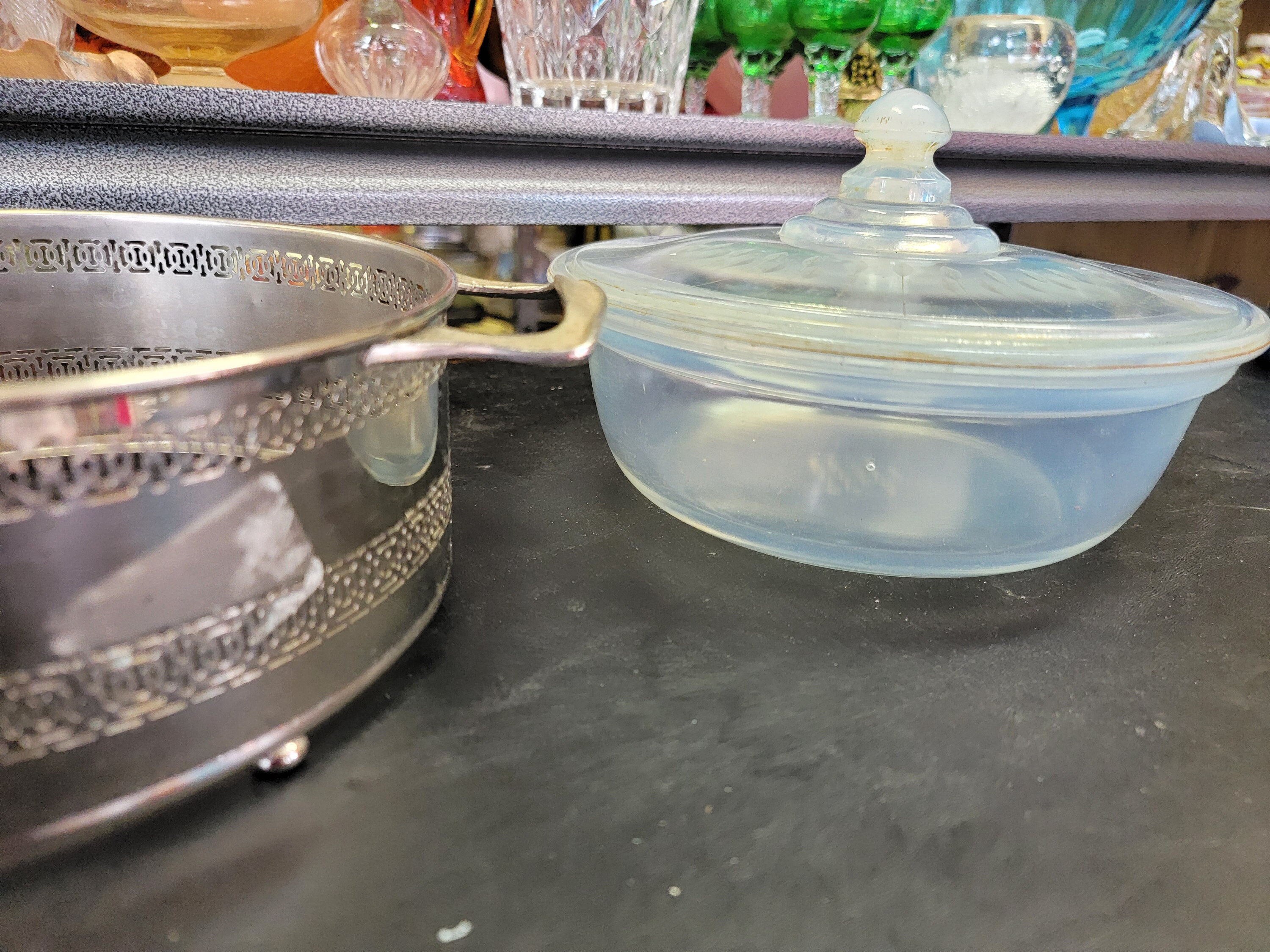 Vintage Fry Ware 1938-8 W Leaf Pattern on Lid Opalescent - Etsy