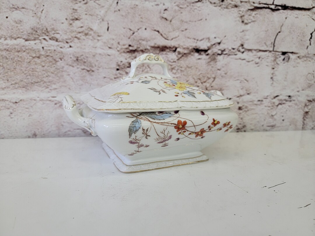 Antique Covered Tureen Dish Austria Karlsbad BBD Porcelain Covered ...