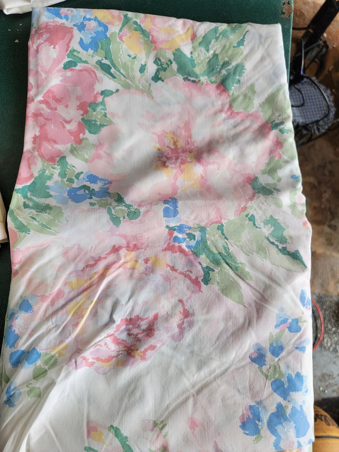 Vintage Bed Linens, Queen Flat Sheet, Floral, Very Retro Pattern - Etsy