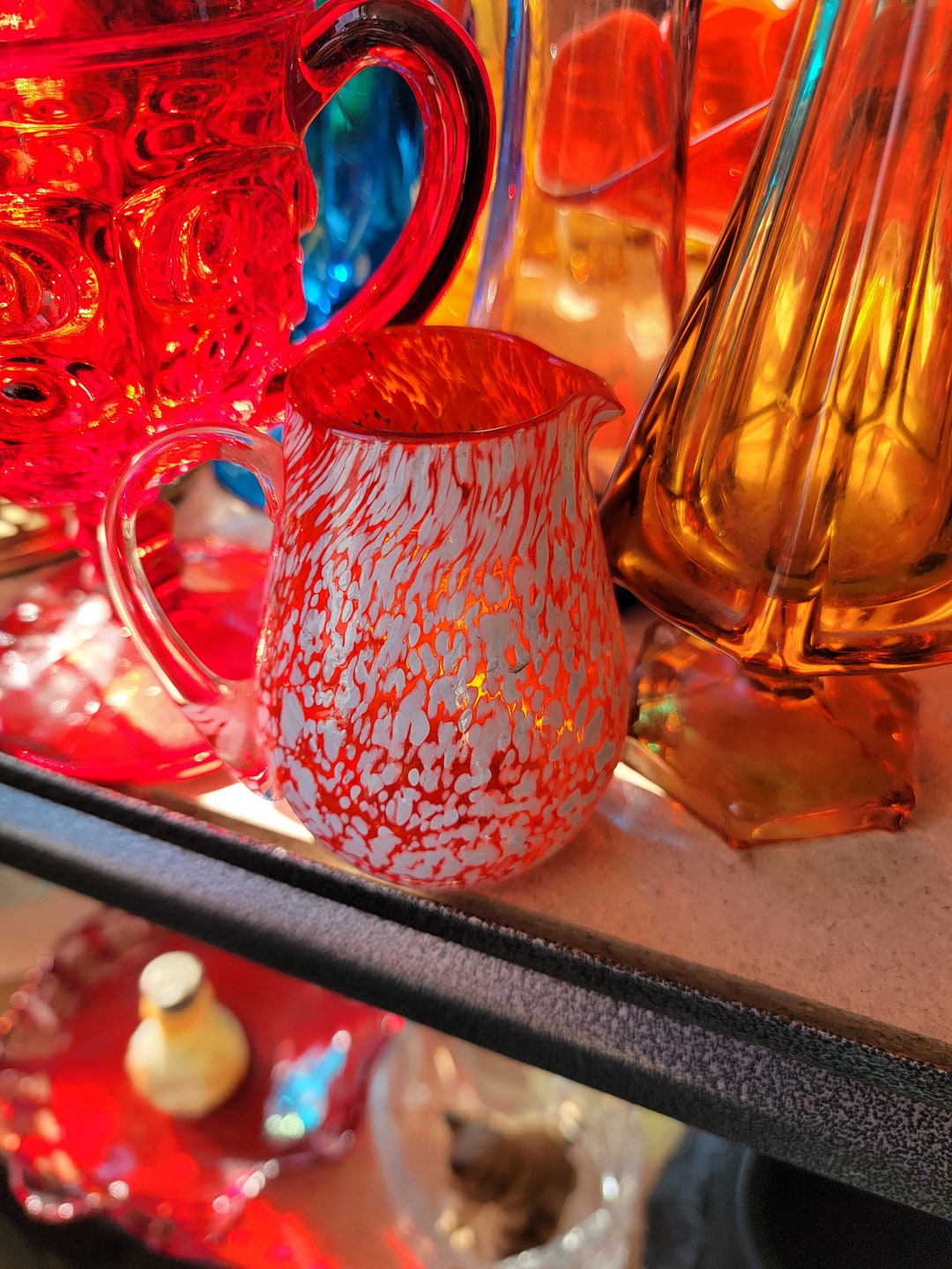 Murano Glass Window Pitcher, Italian Poppy, Vintage Art Glass - Etsy