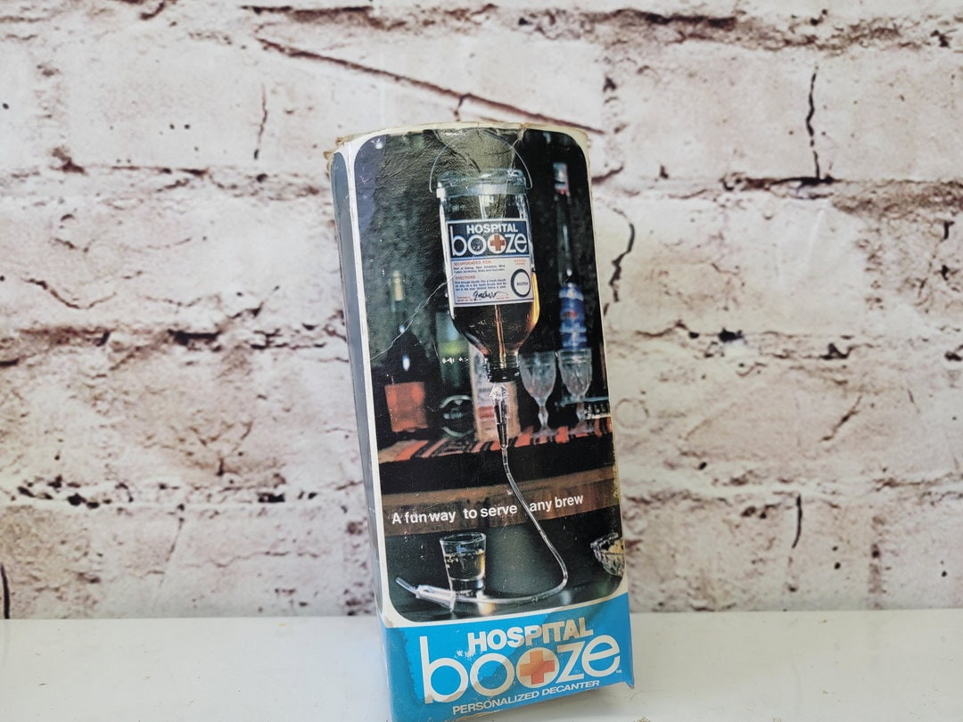 Vintage Hospital Booze Hanging Decanter - Etsy