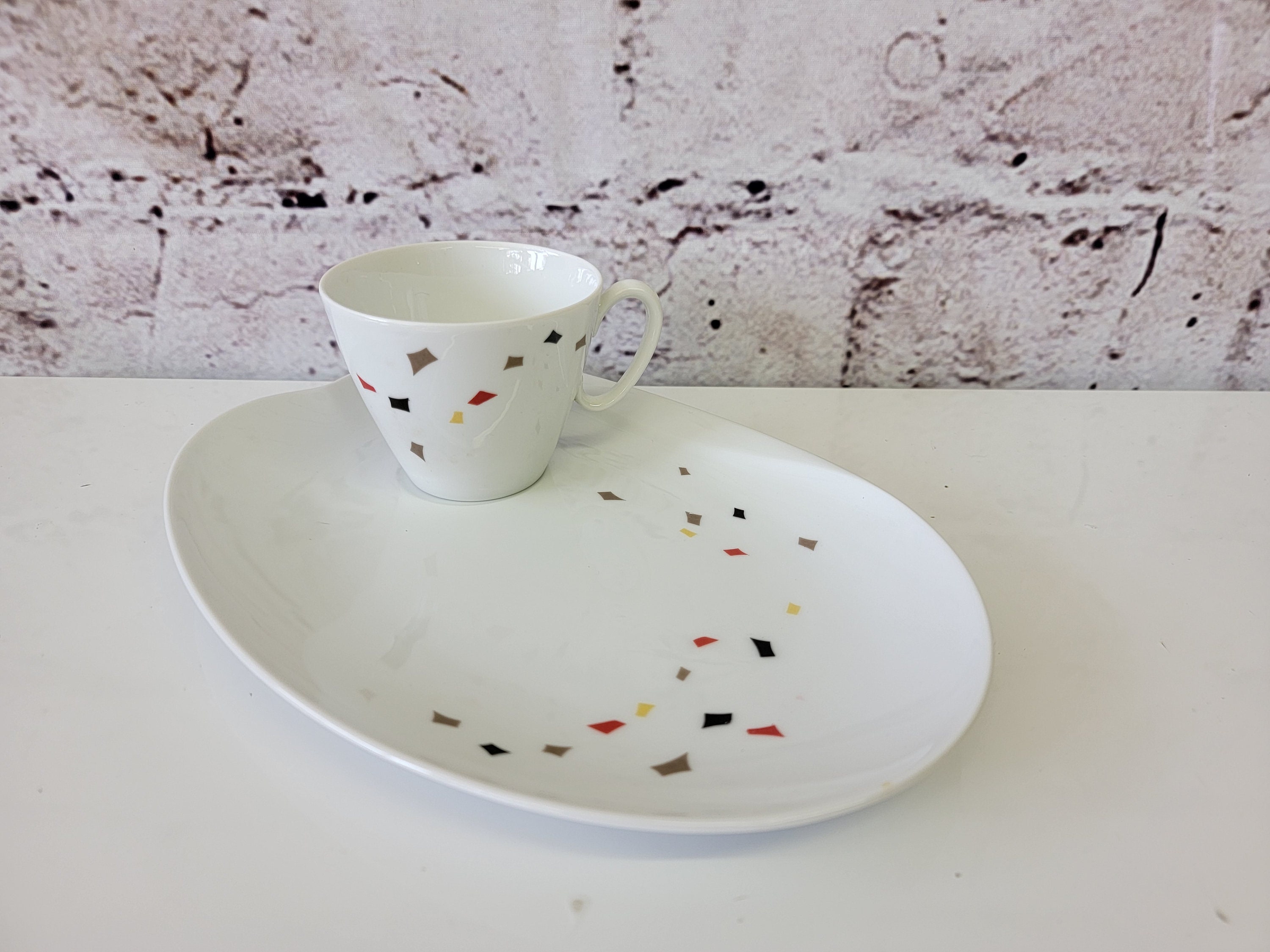 Noritake Nippon Toki Kaisha MCM Style Snack Plate and Cup - Etsy