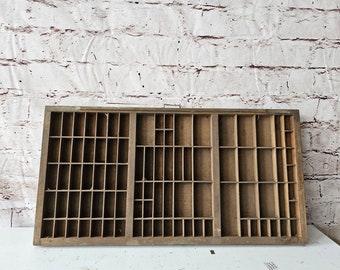 Vintage Hamilton Printer Type Set Drawer Wood Cabinet Tray Display ...