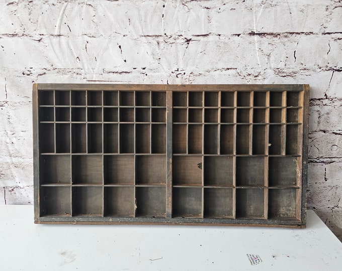 Vintage Printer Type Set Drawer Wood Cabinet Tray Display Shadow Box - Etsy