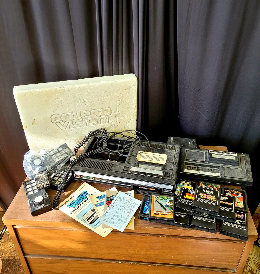 Coleco Vision Video Game System Console W Expansion Module 1 Model 2400 ...