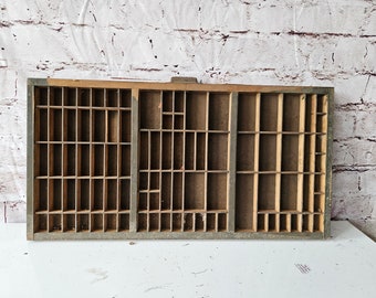 Vintage Hamilton Printer Type Set Drawer Wood Cabinet Tray Display ...